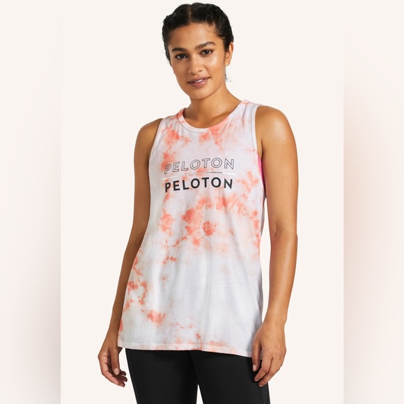 Peloton | Tops | Nwt Peloton White And Coral Pink Flow Double Twist ...